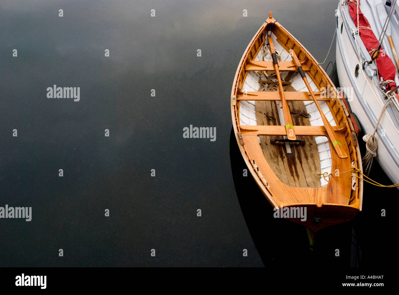 A fine Huon pine rowing skiff at the Tasmanain Wooden Boat Festival ...