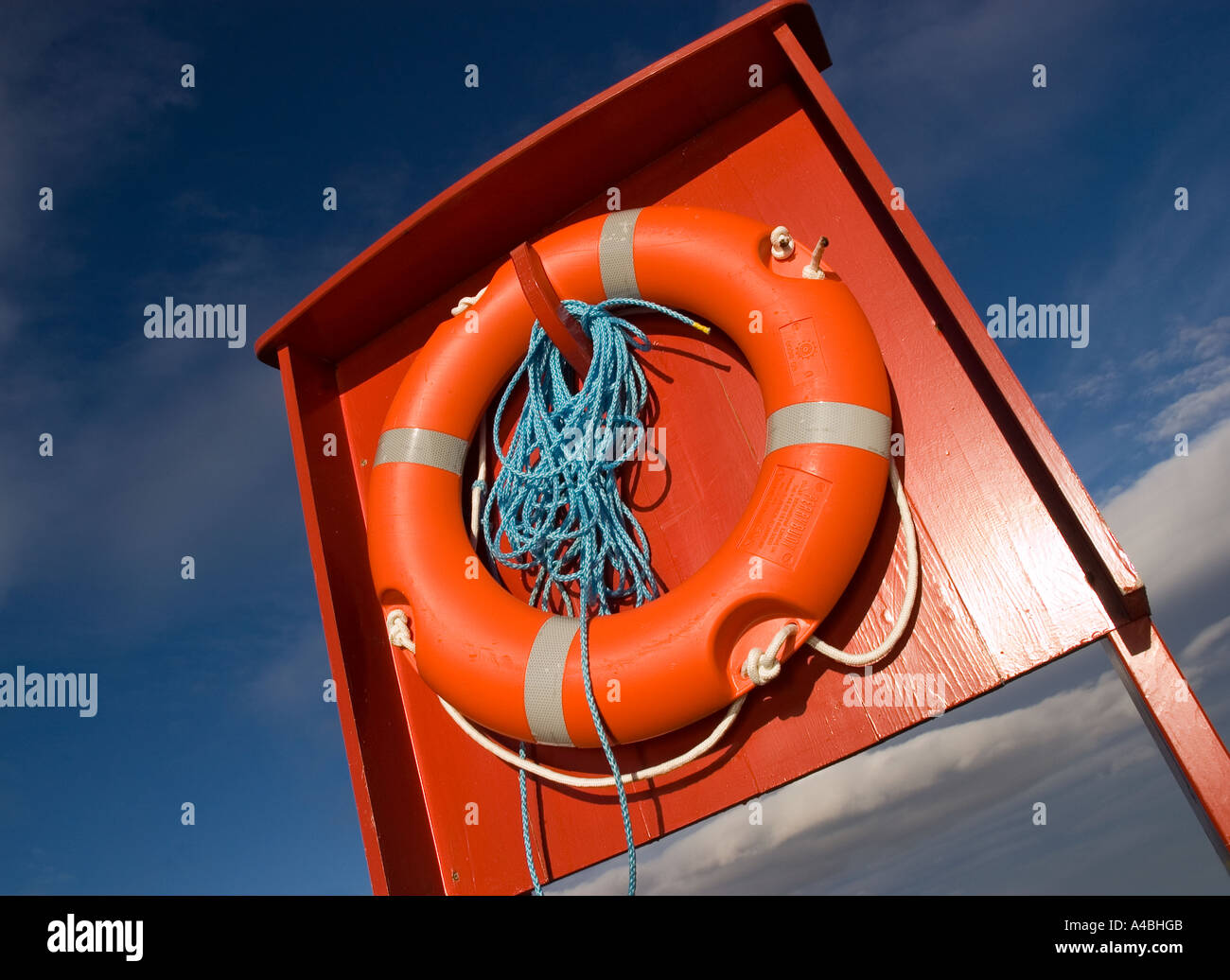 Life Belt Whitby Harbour North Yorkshire England UK United Kingdom GB ...