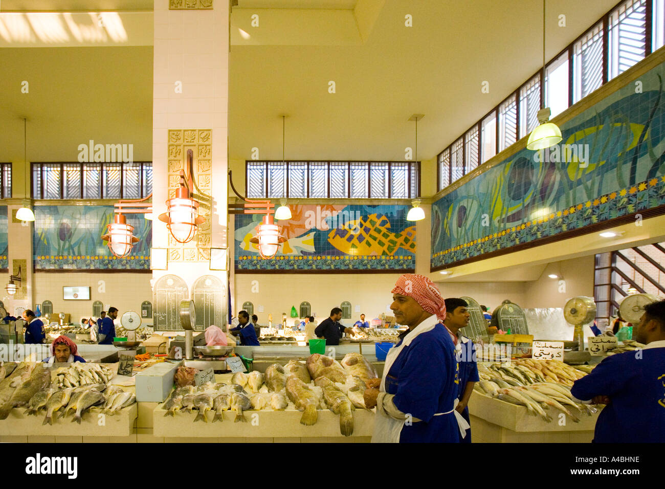 Attractive indoor Fish Market - Kuwait Stock Photo - Alamy