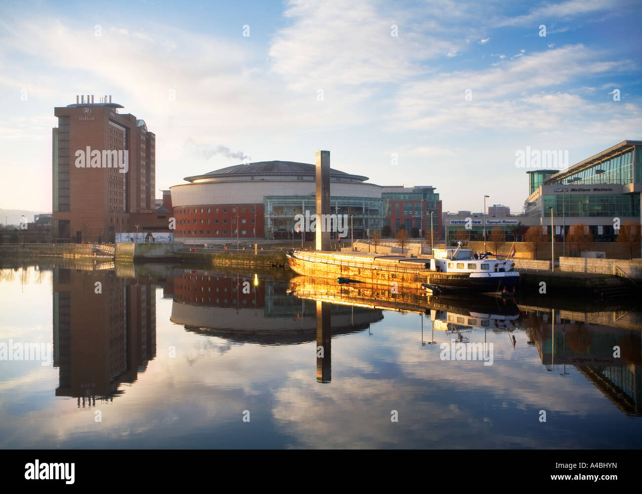 Belfast Waterfront Sunrise Stock Photo - Alamy