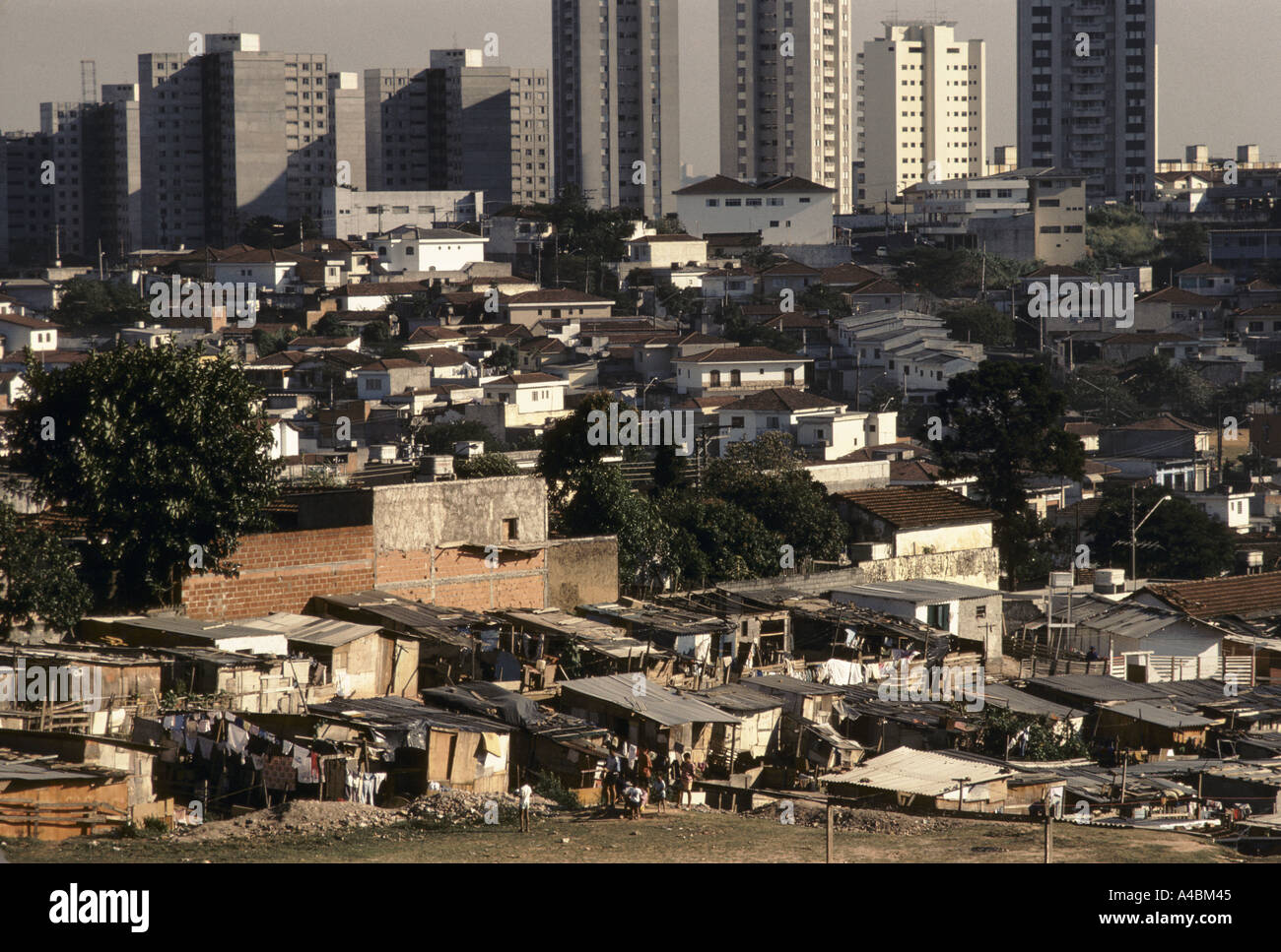 Landscape view of the Casa Verde land invasion Sao Paulo with the ...