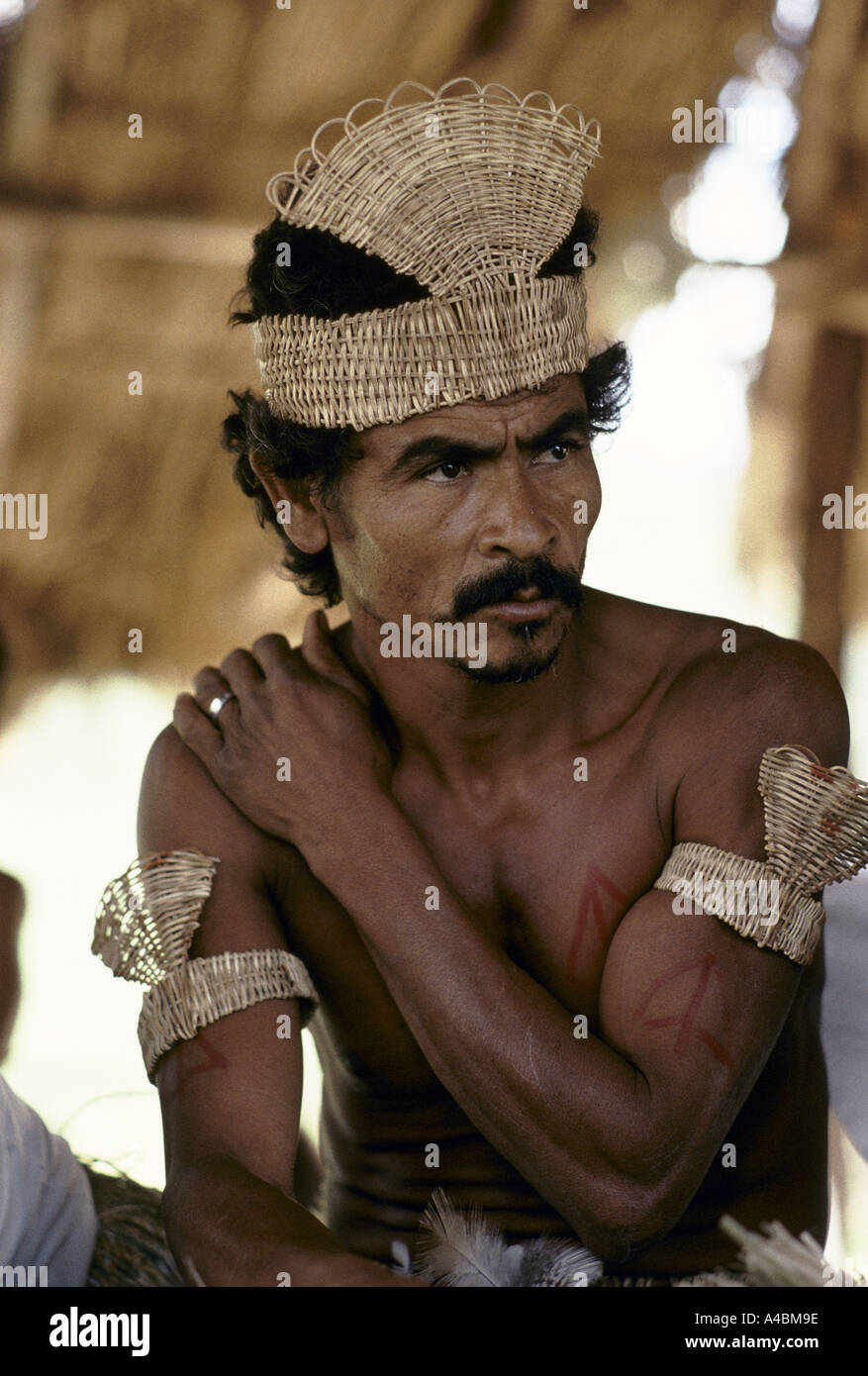 Parana Province Brazil July 1991: Pataxo Indians, driven from their ...