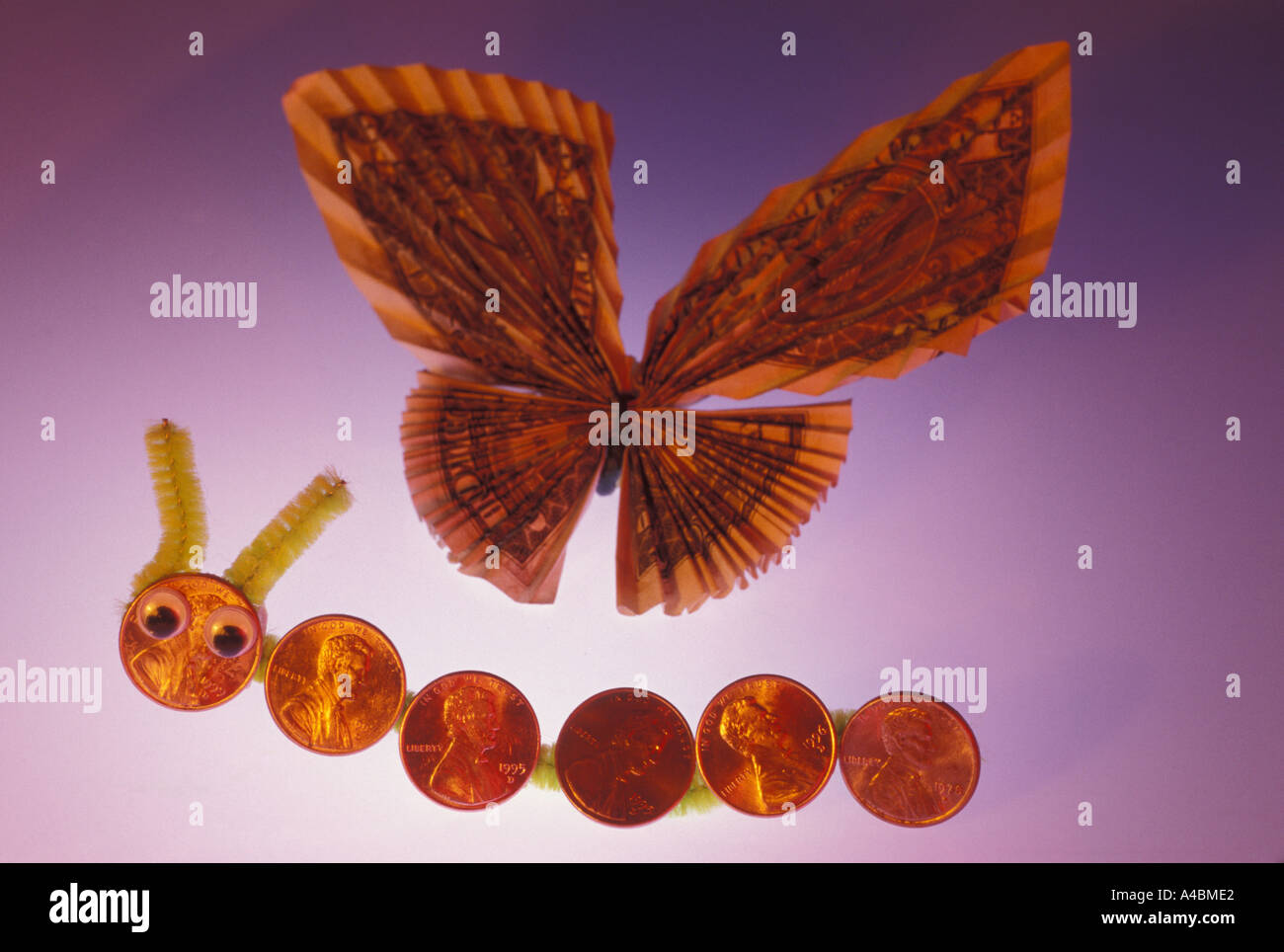 Dollar bill butterfly hi-res stock photography and images - Alamy