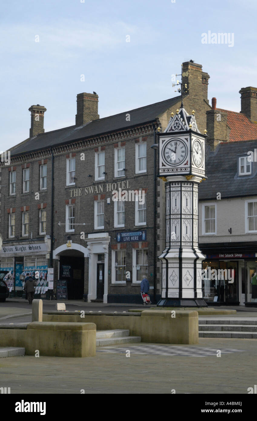 Downham Market clock tower presented to the town by James Scott in 1878 ...