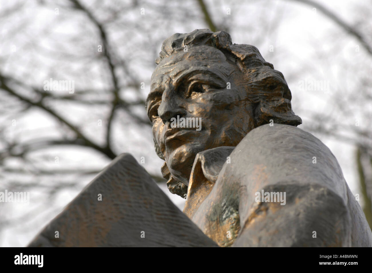 Statue of Thomas Paine author of the rights of man Thetford Norfolk ...
