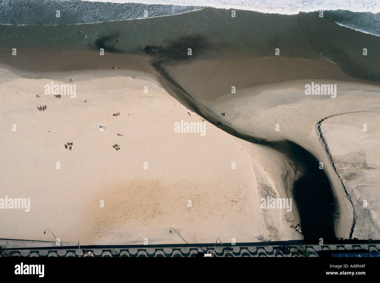 Conrado Beach, Rio De Janero; a huge open sewer flows past exclusive ...