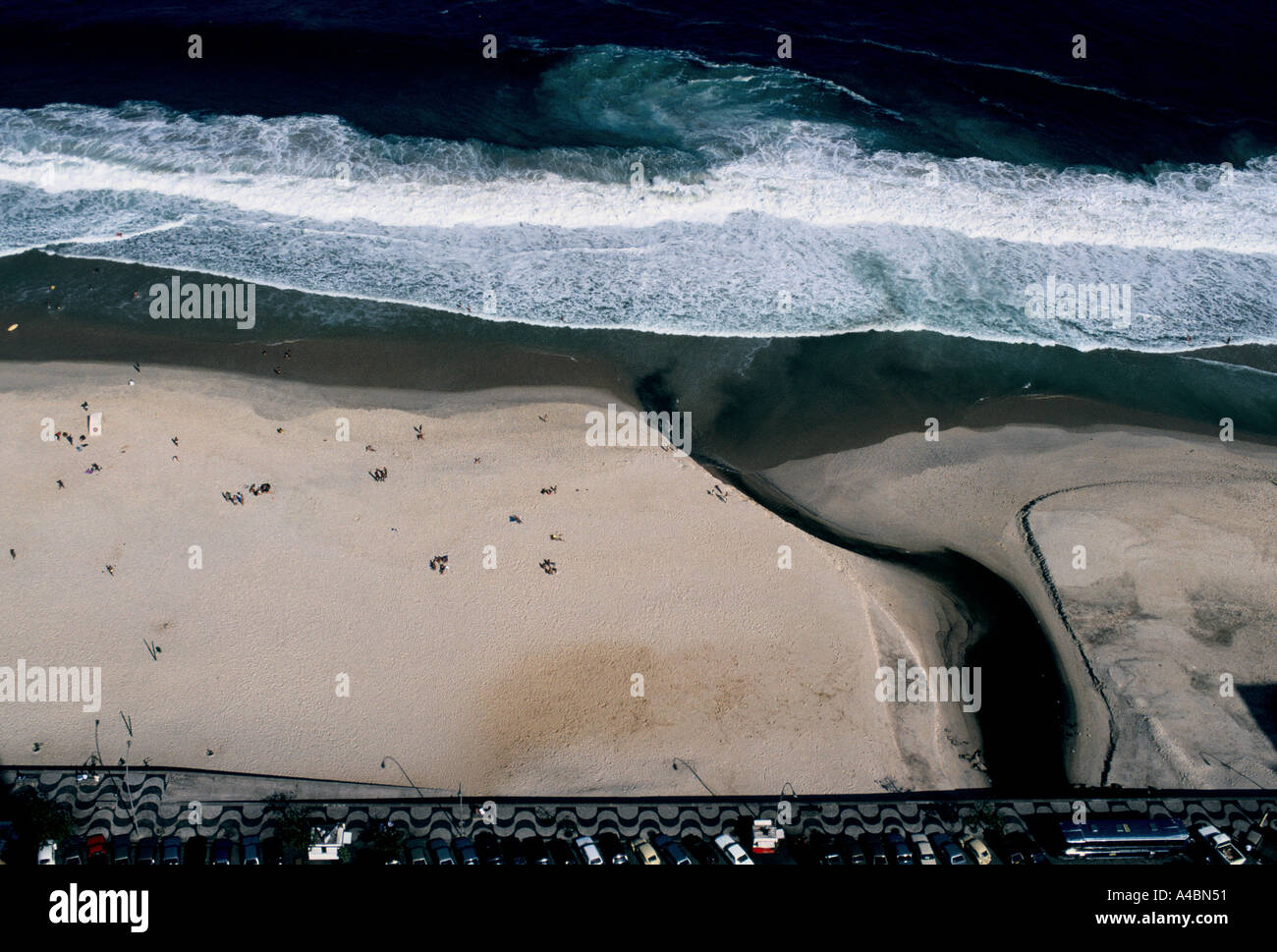 Conrado Beach, Rio De Janero; a huge open sewer flows past exclusive ...
