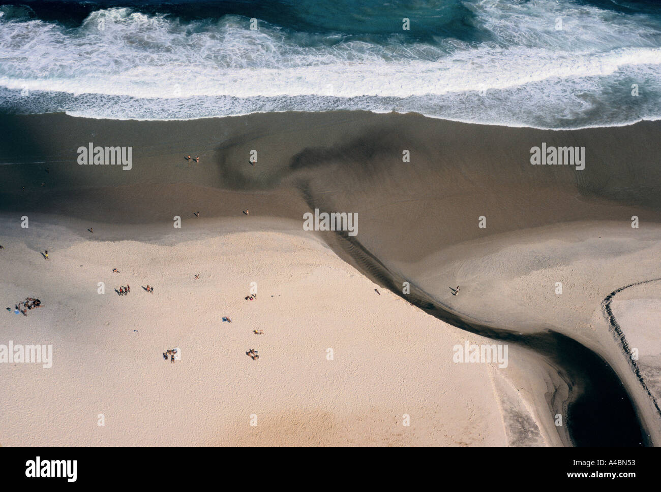 Conrado Beach, Rio De Janero; a huge open sewer flows past exclusive ...