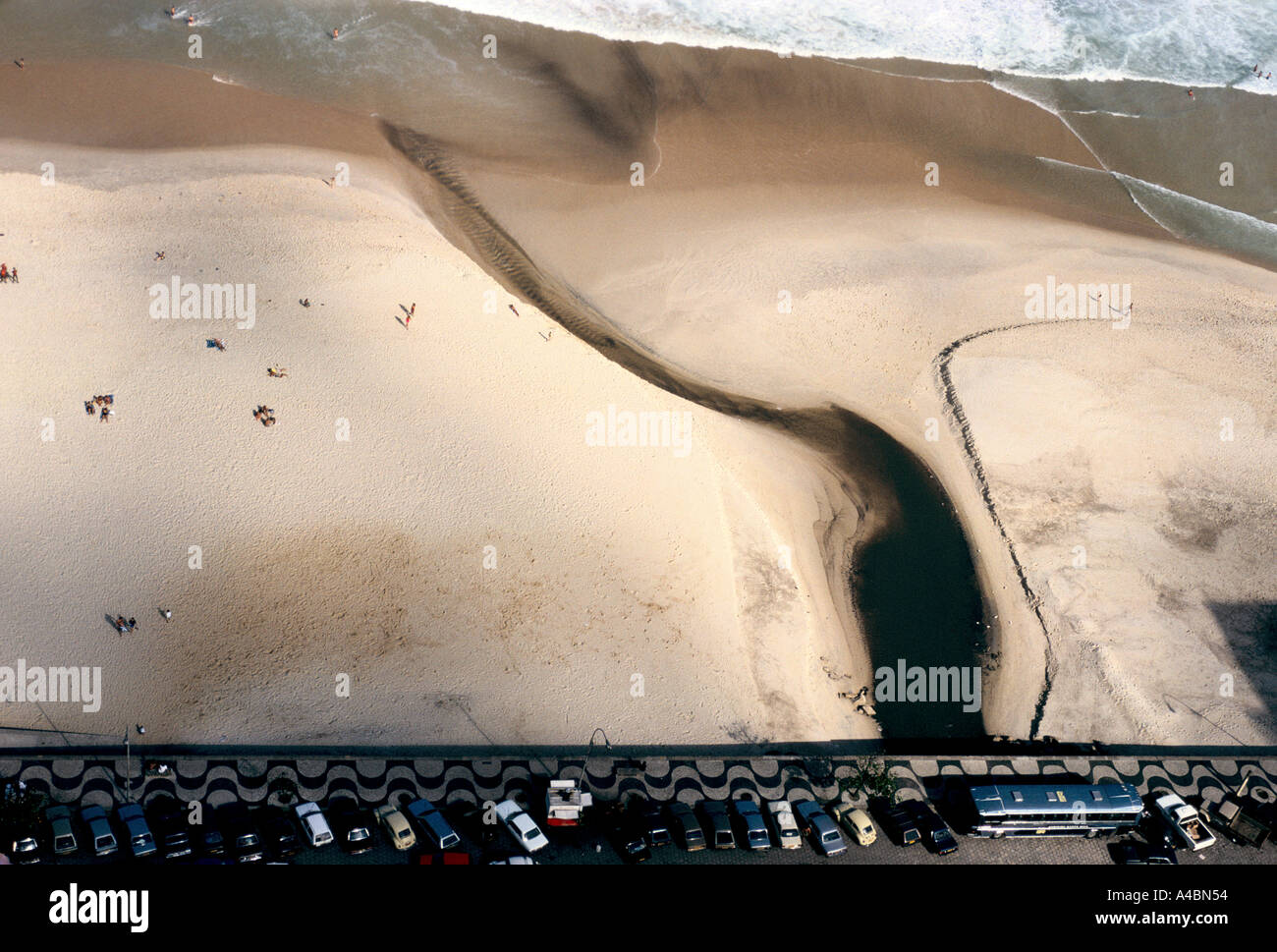 Conrado Beach, Rio De Janero; a huge open sewer flows past exclusive ...