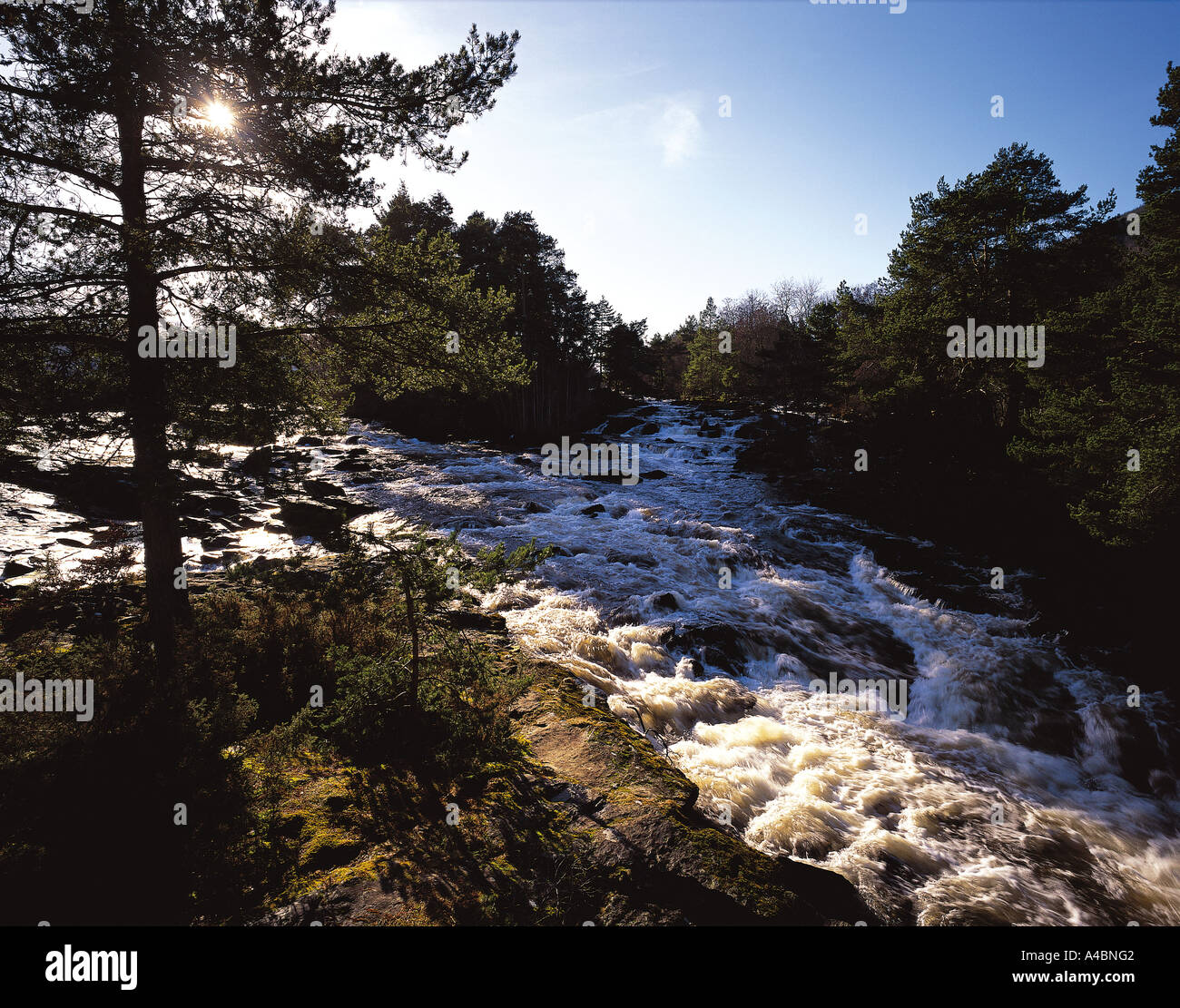 Falls of dochart killin spring hi-res stock photography and images - Alamy