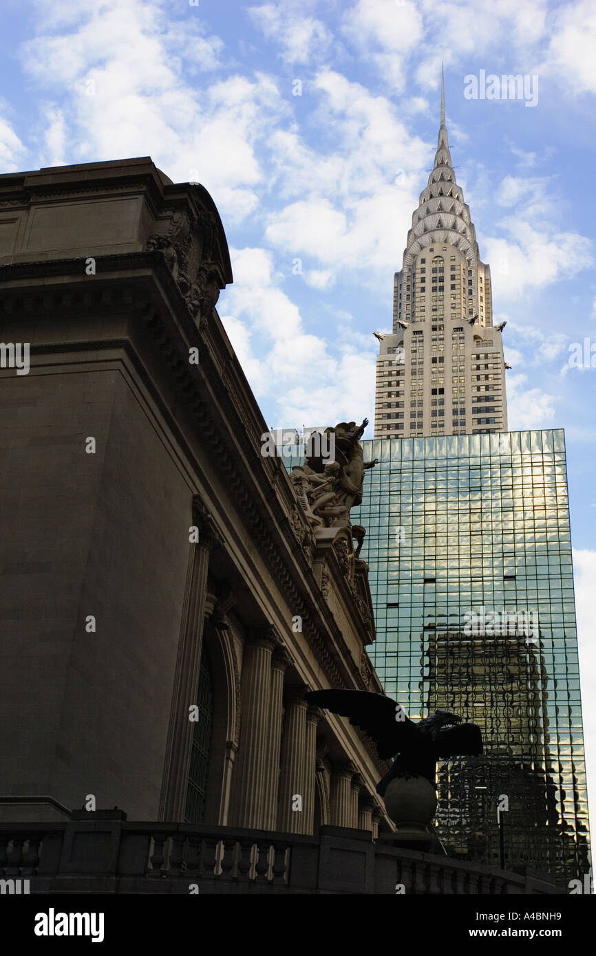The Chrysler Building and Grand Central terminal in new York City Stock ...