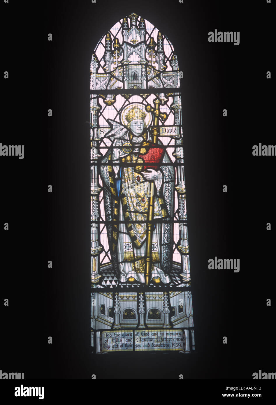 St David Stained Glass Window Holy Trinity Church Llandudno North West ...