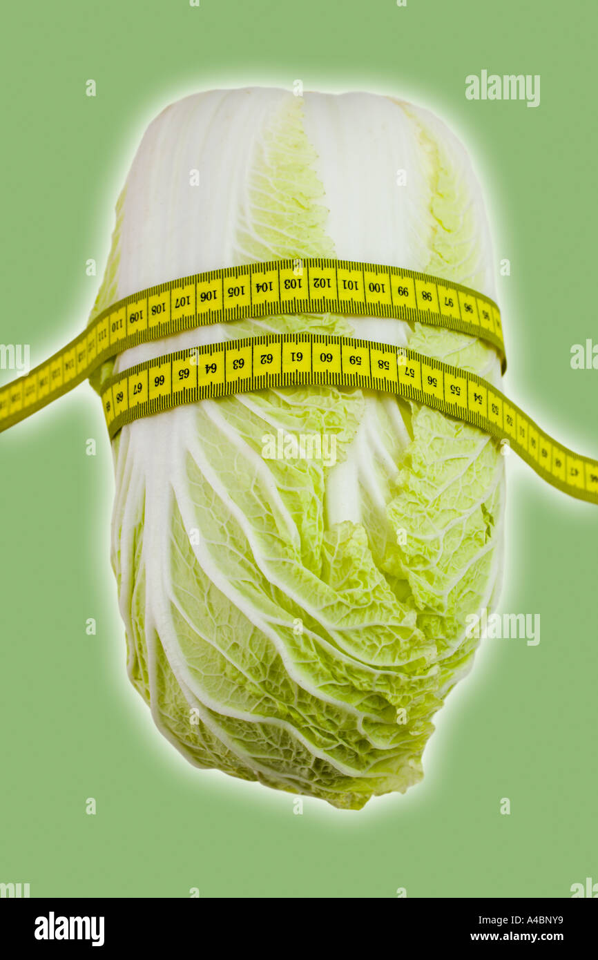 Chinese cabbage with a measuring tape Stock Photo - Alamy