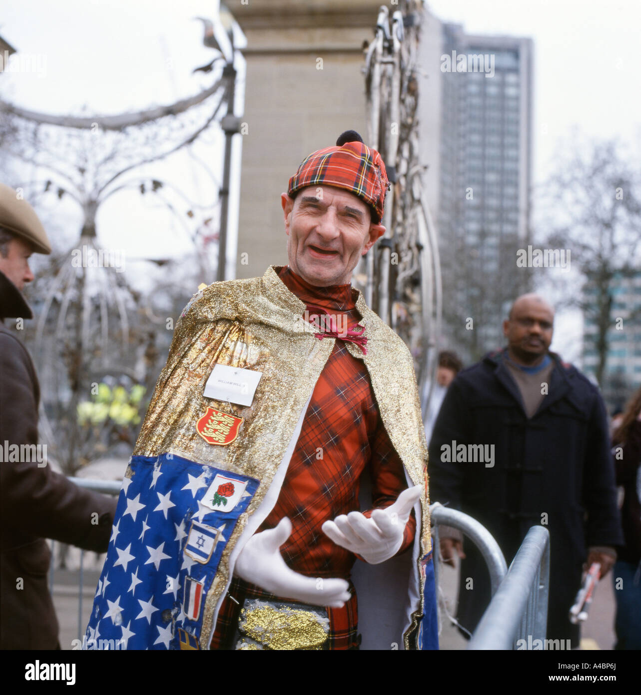 William Willis, eccentric Londoner street entertainer in tartan and ...