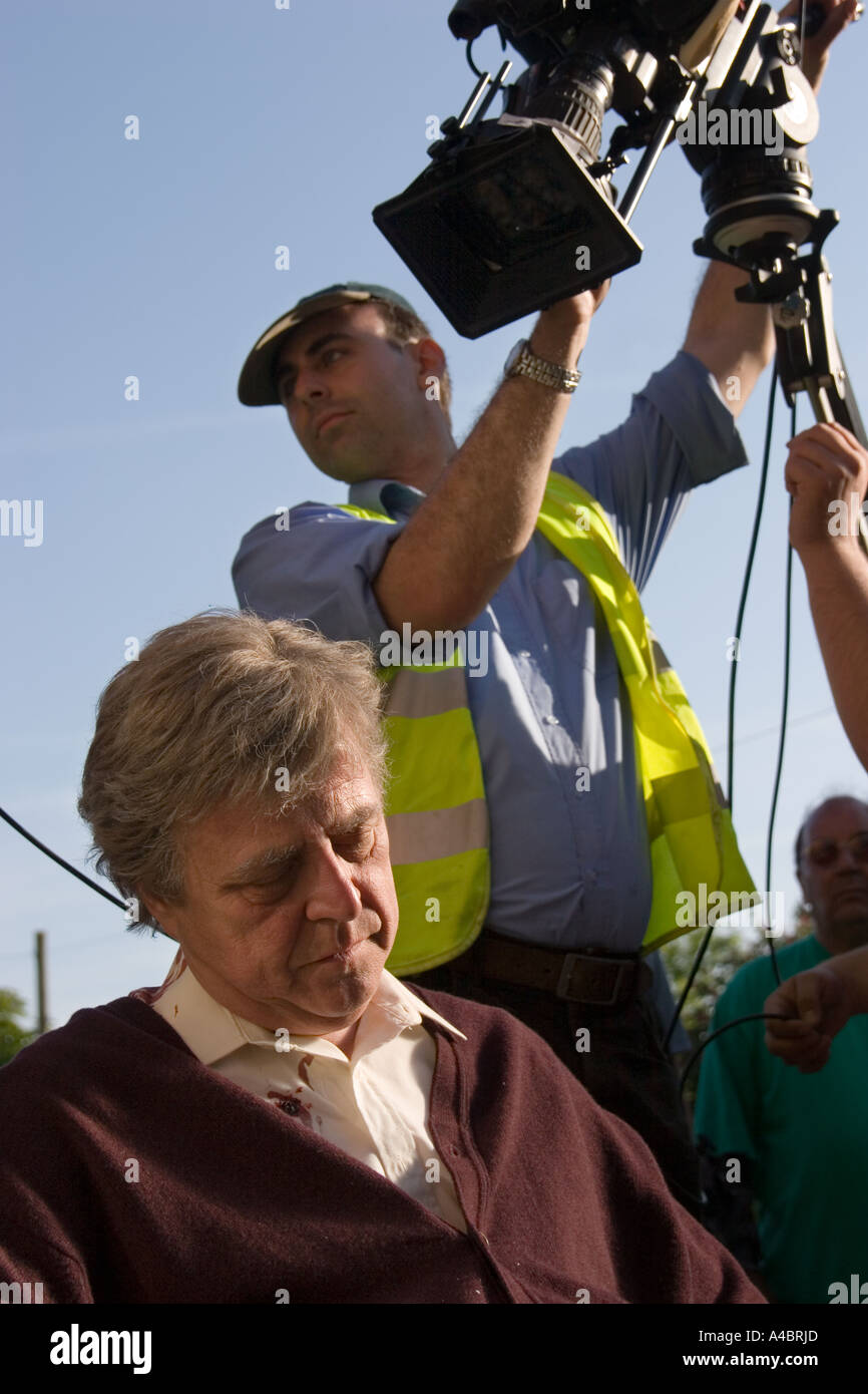 British actor Nicholas Ball on set of "Norfolk Coast" in 2005 Stock ...