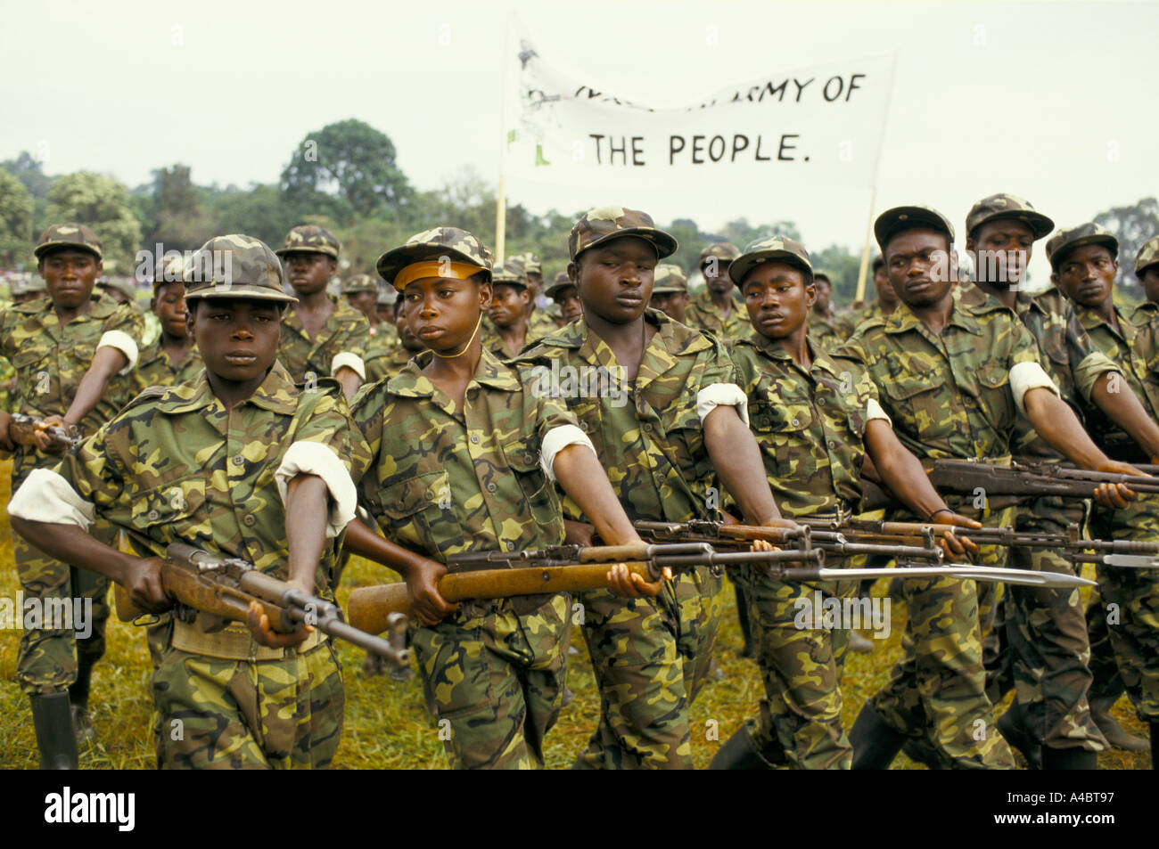 Boy soldiers in the Ugandan Army in Kampala to celebrate the first ...