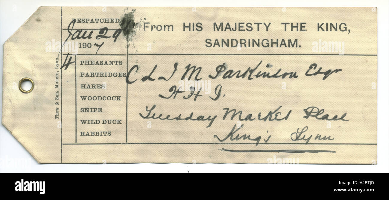 Game label 1907 Stock Photo - Alamy