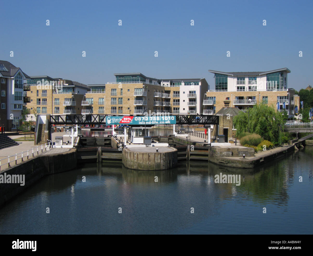 The Island residential development at Brentford Lock London UK Stock ...