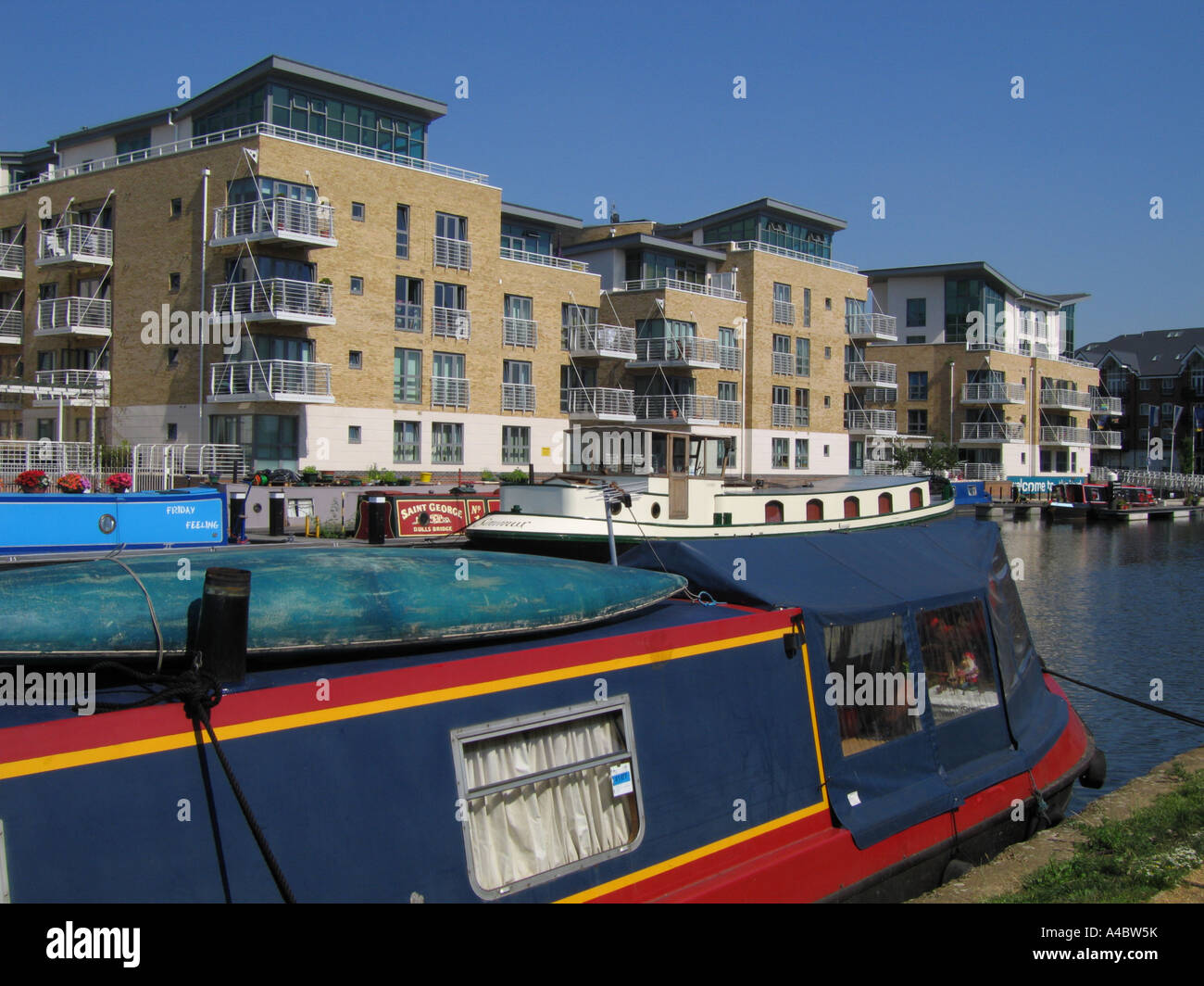 The Island residential development at Brentford Lock London UK Stock ...