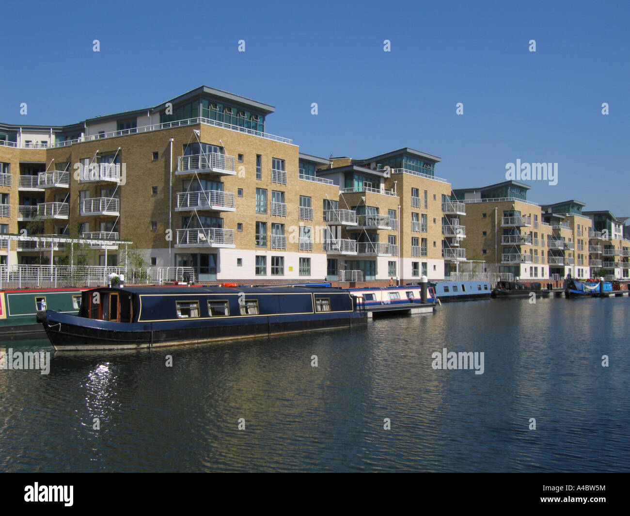 The Island residential development at Brentford Lock London UK Stock ...