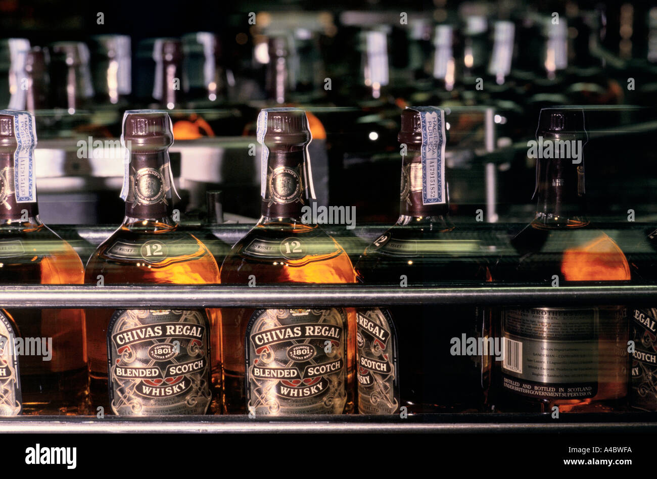 whiskey being bottled at chivas regal plant paisley scotland 3 1992 ...