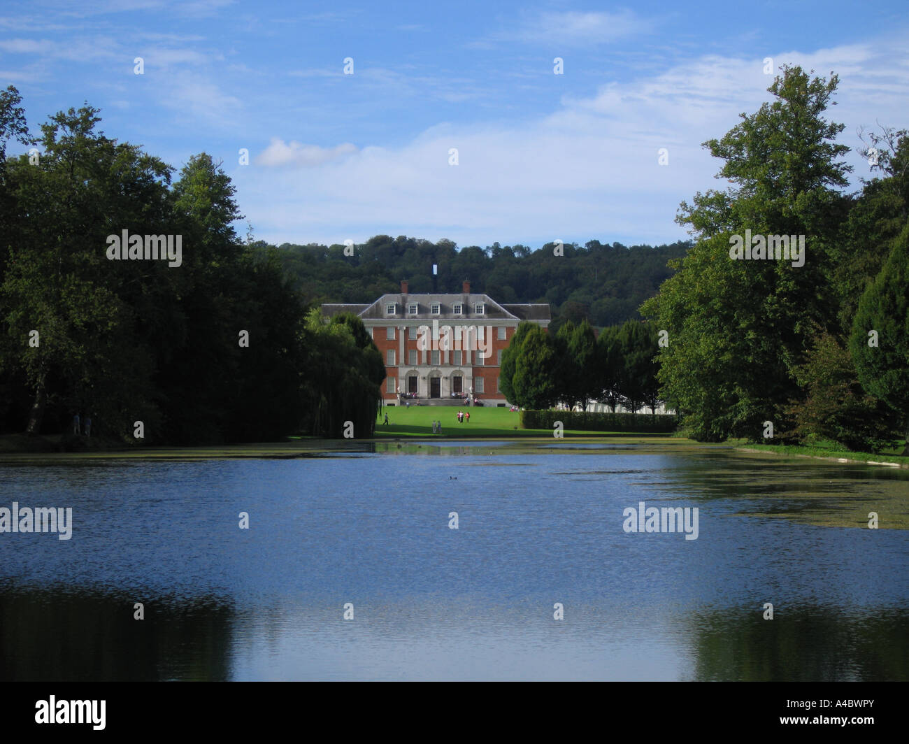 Chevening House viewed across the lake with the keyhole visible in the ...
