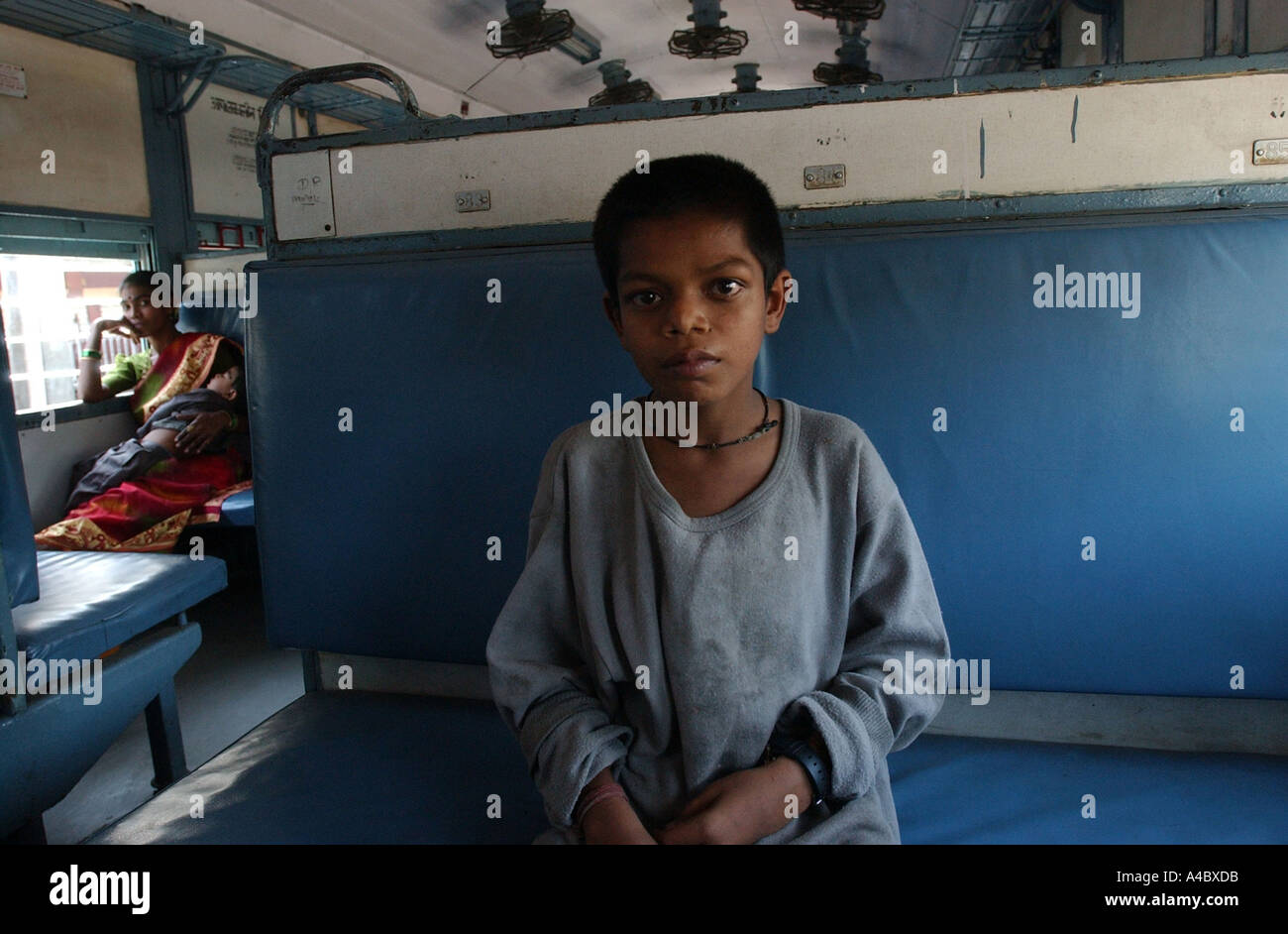 Homeless street children living and working on Bombay Central Station ...