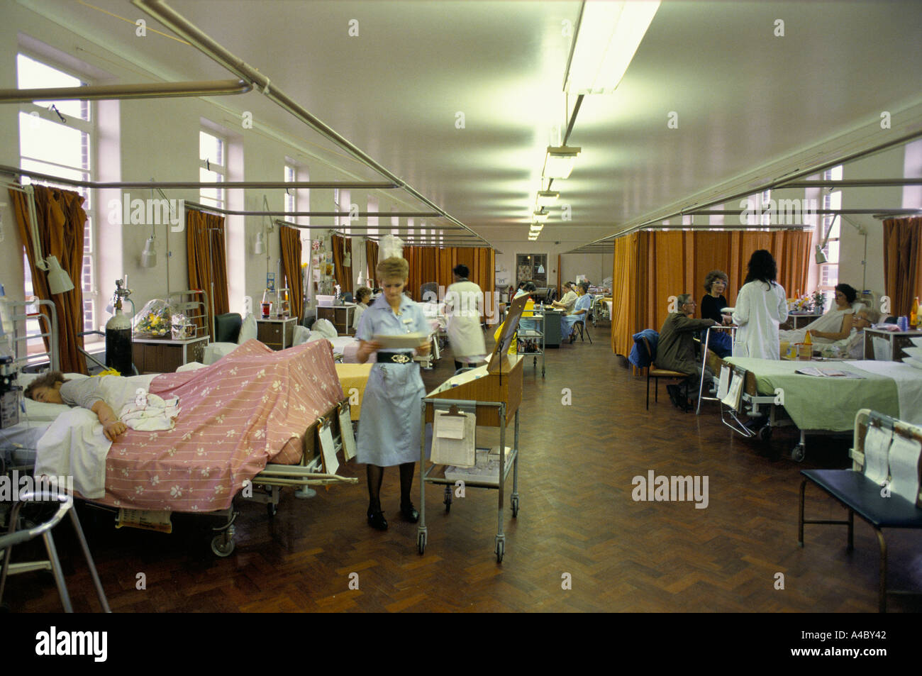 Nursing staff at work on a ward at Whipps Cross Hospital, London Stock ...