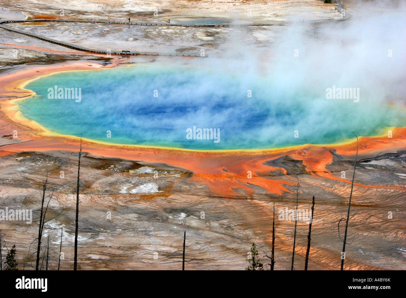 grand prismatic spring, midway geyser basin, yellowstone national park ...