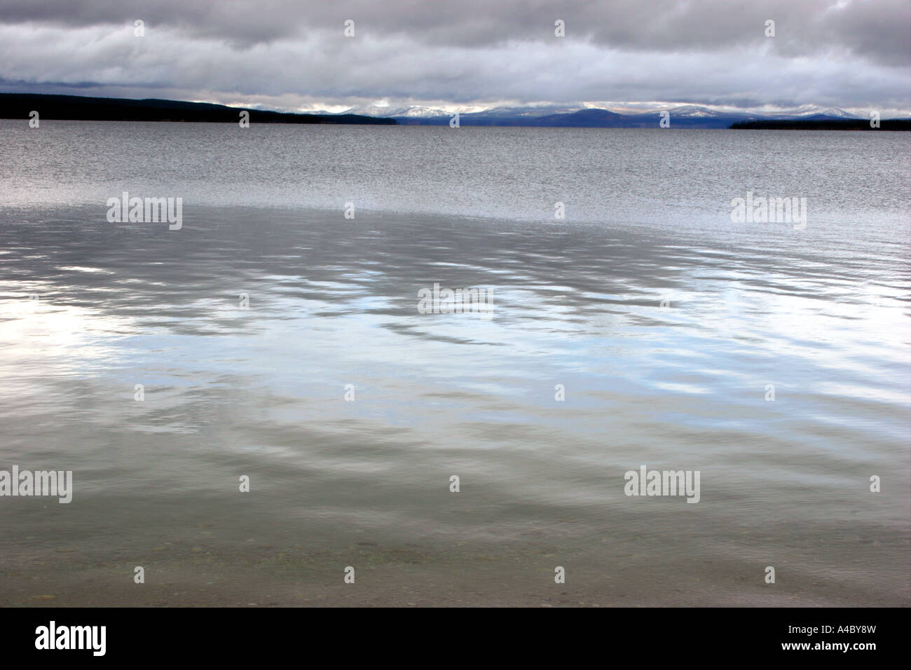 yellowstone lake from west thumb geyser basin, yellowstone national ...