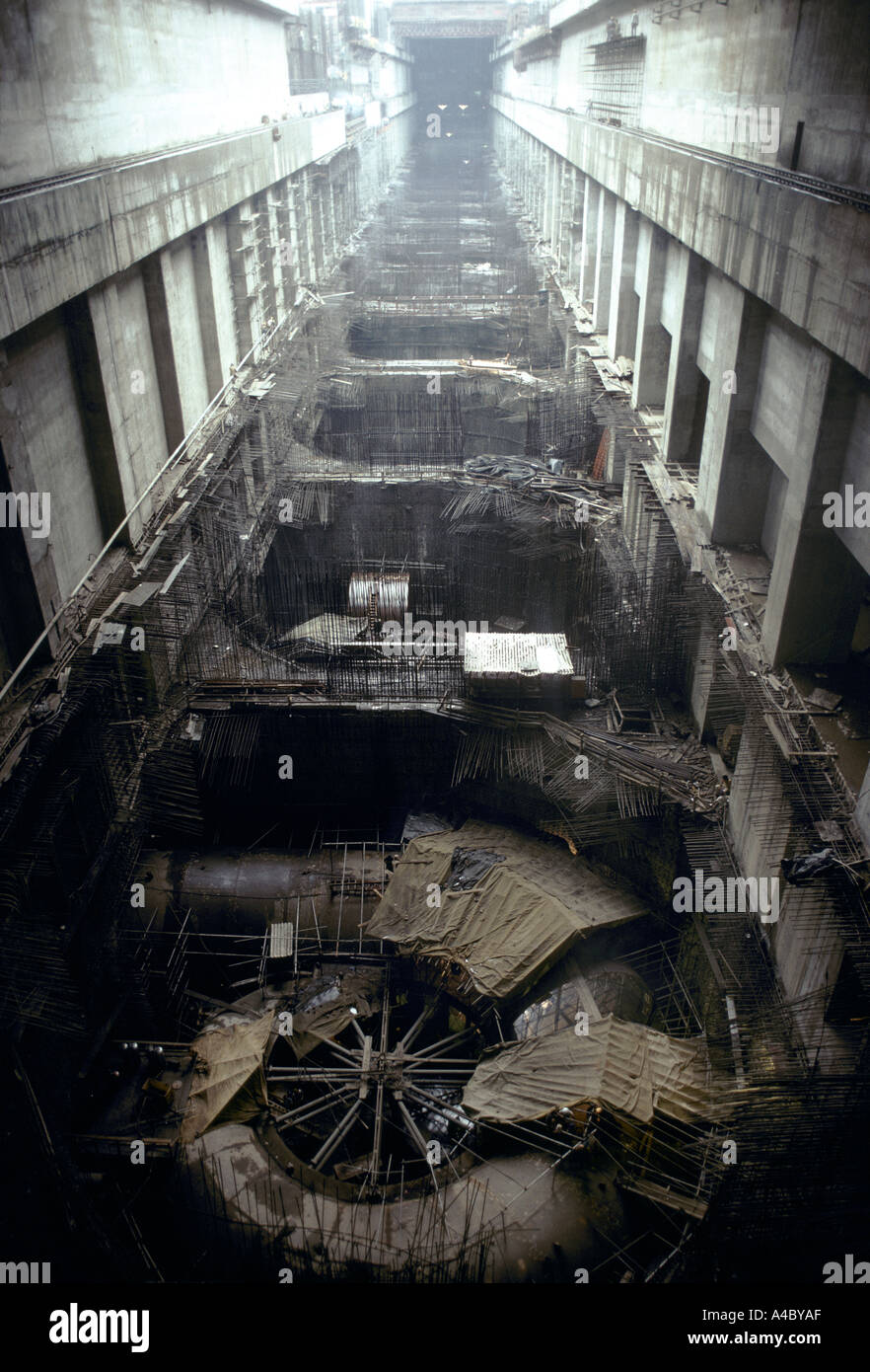 inside the itaipu hydro electric dam Stock Photo - Alamy