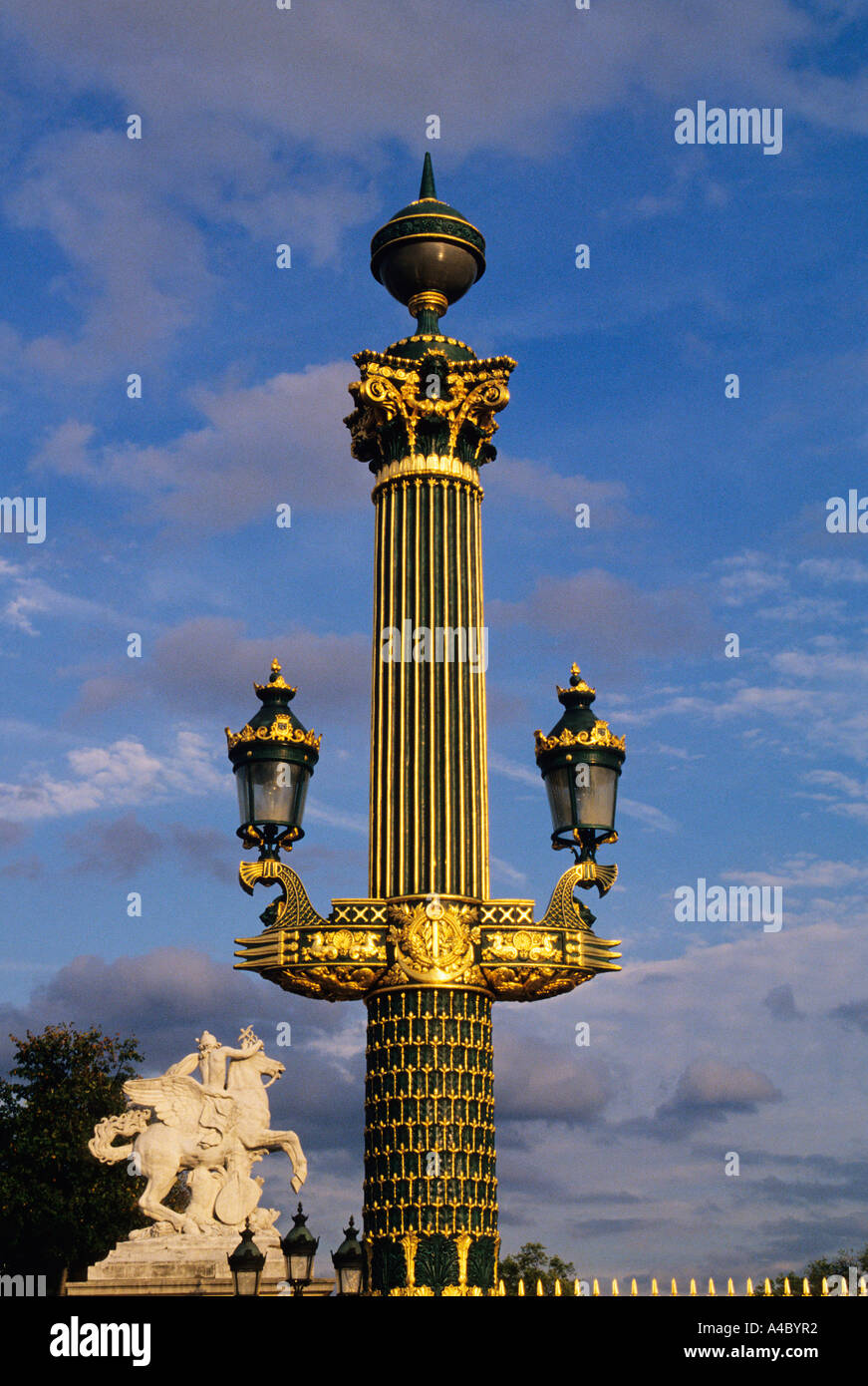 Paris Place de la Concorde The Marley Winged Horses and Art Nouveau ...
