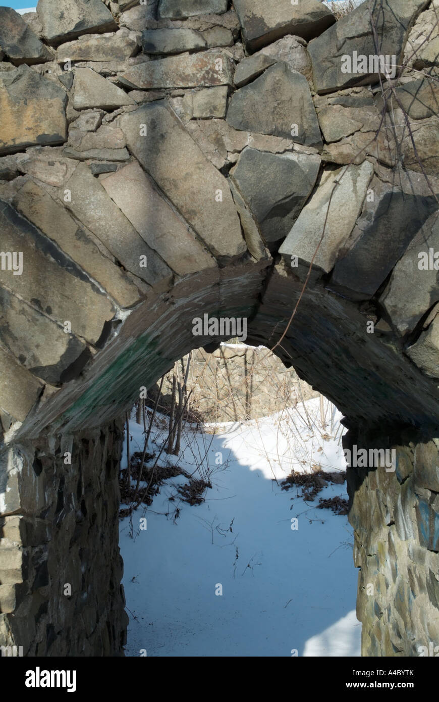 The Eyrie House Ruins at Mount Tom State Reservation in Holyoke ...