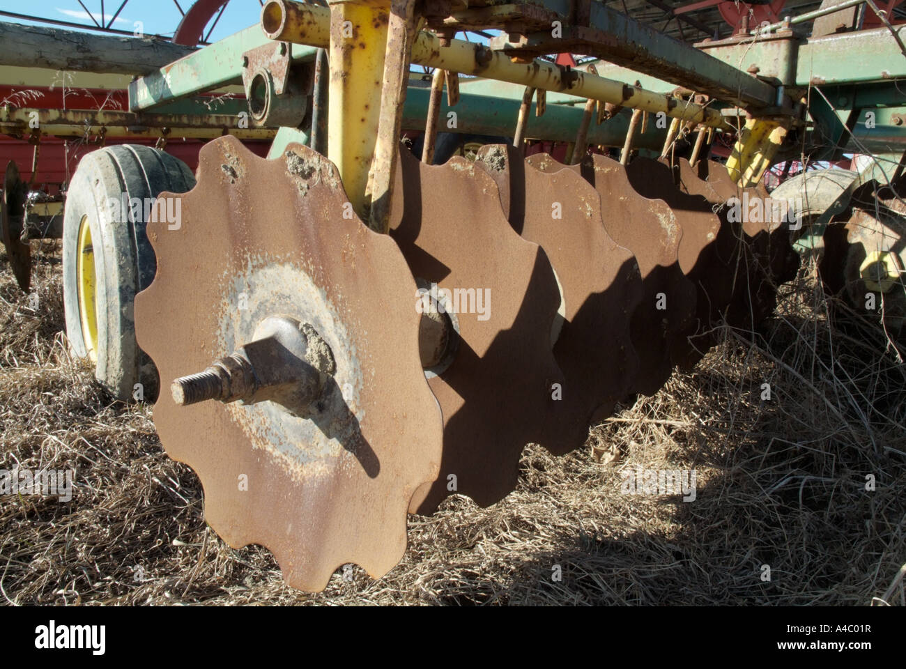Farm Equipment Close up of ploughing equipment Stock Photo - Alamy
