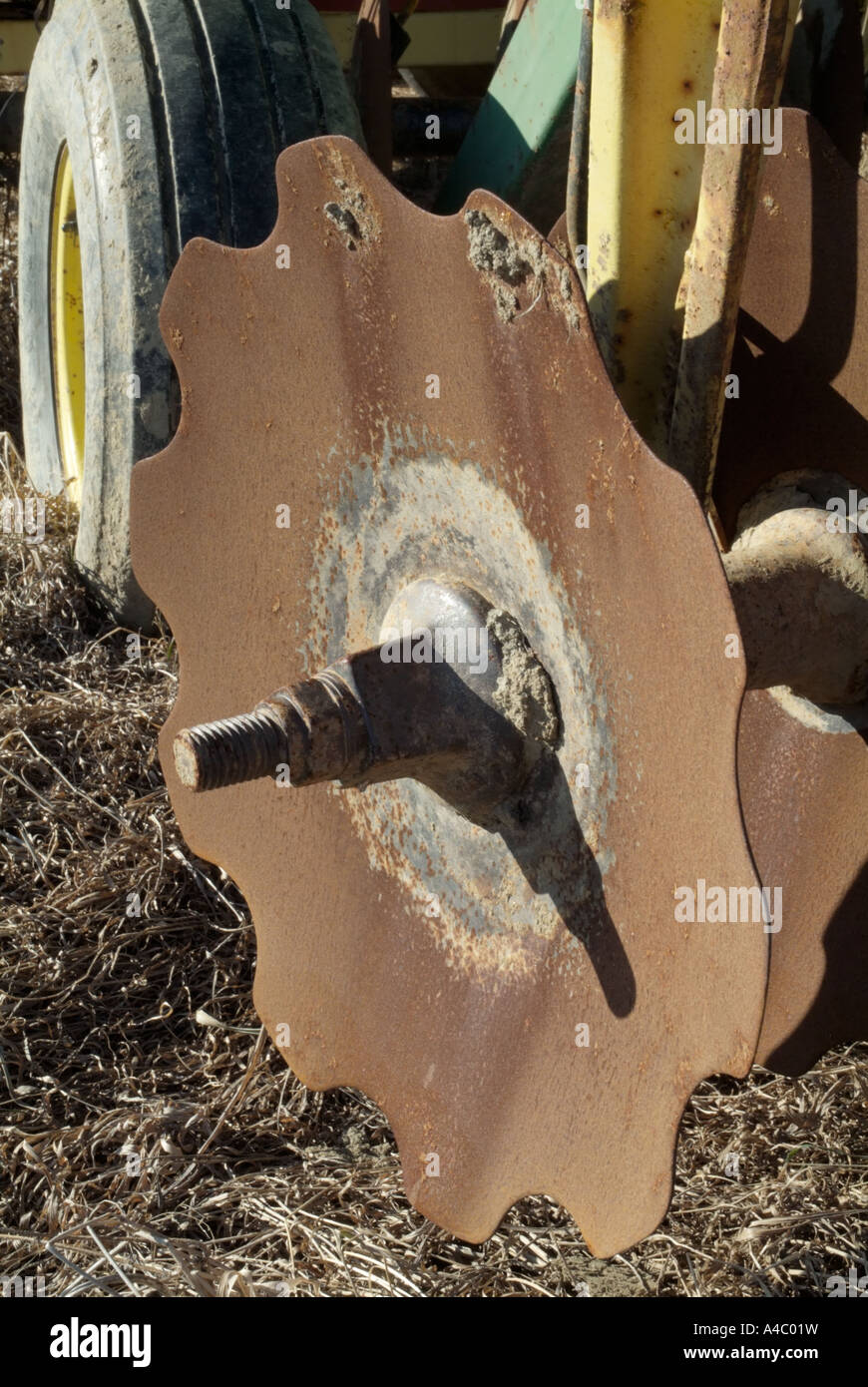 Farm Equipment Close up of ploughing equipment Stock Photo - Alamy