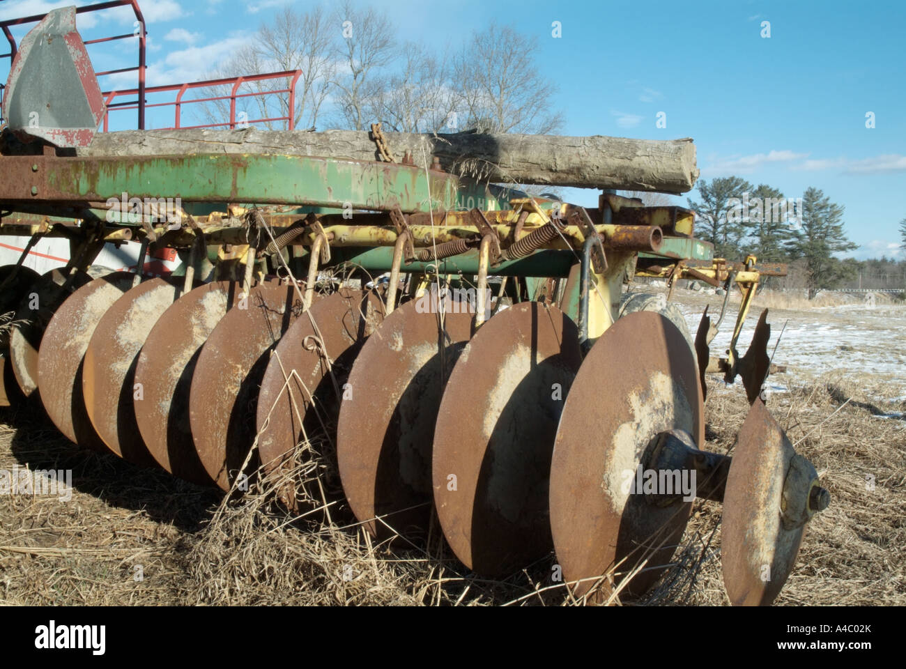 Farm Equipment Close up of ploughing equipment Stock Photo - Alamy