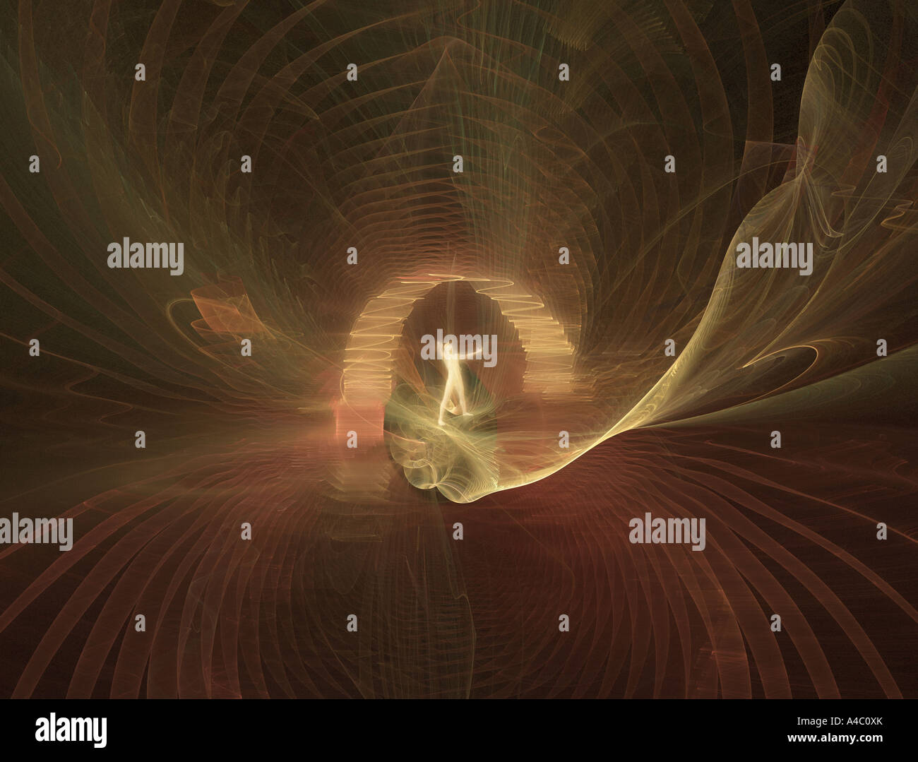 A man entering an energy portal Stock Photo - Alamy