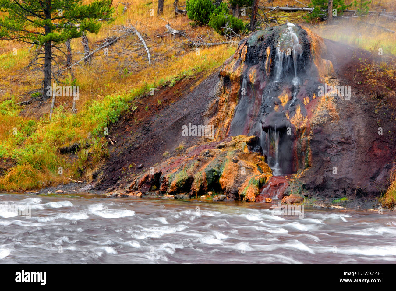 chocolate pots, monument geyser basin, yellowstone national park ...