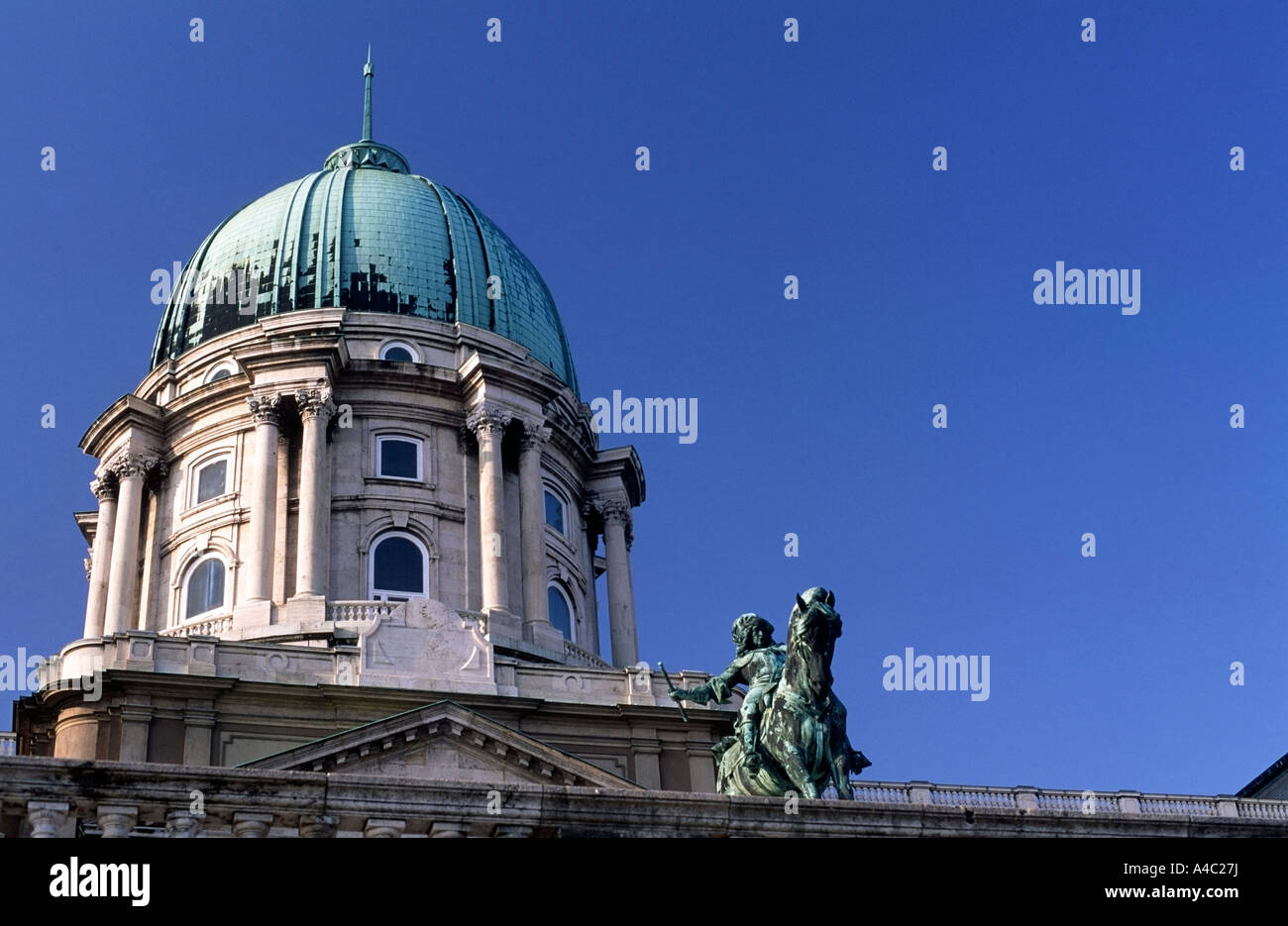 Buda Castle Dome of Royal Palace Budapest Hungary Stock Photo - Alamy