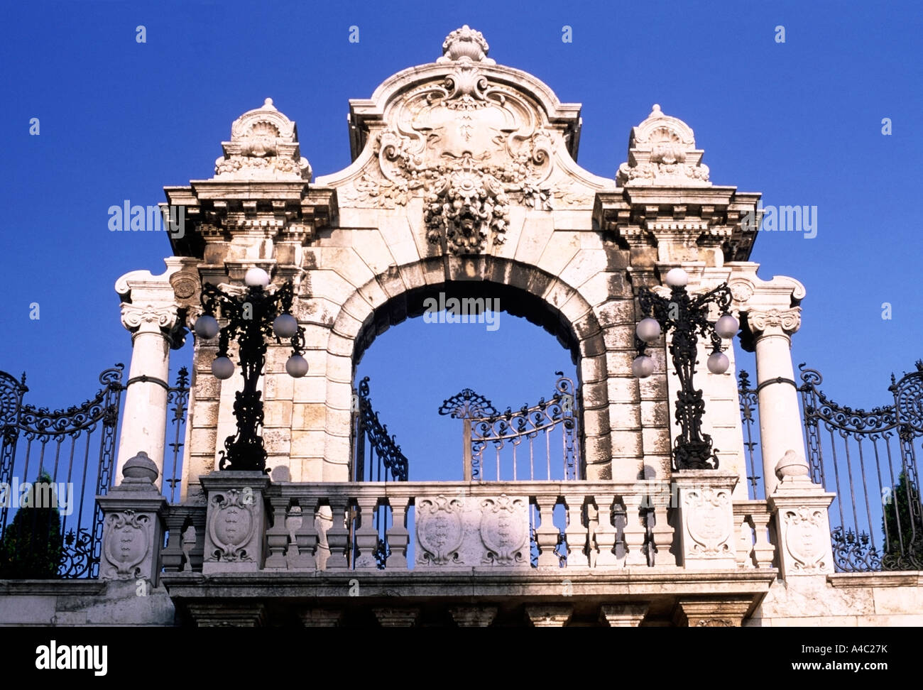 Decorated Stone Gate Buda Castle Budapest Hungary Stock Photo - Alamy