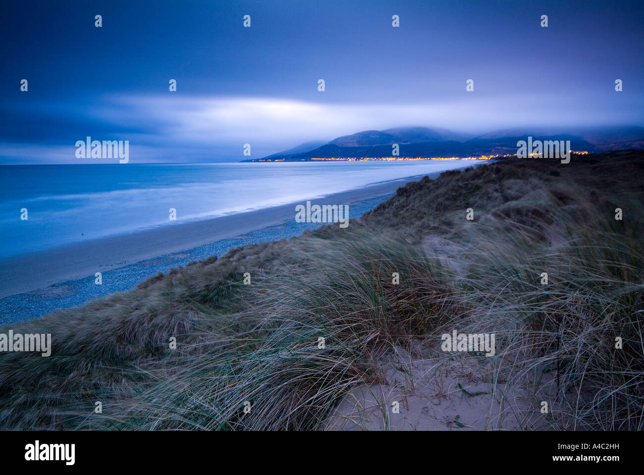 Sand dunes and beach, Murlough Reserve, County Down, Northern Ireland ...