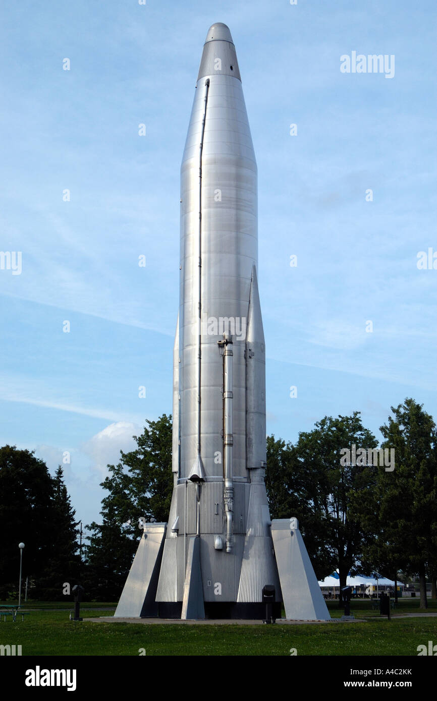 Silver rocket at Science and Technology Museum Stock Photo - Alamy