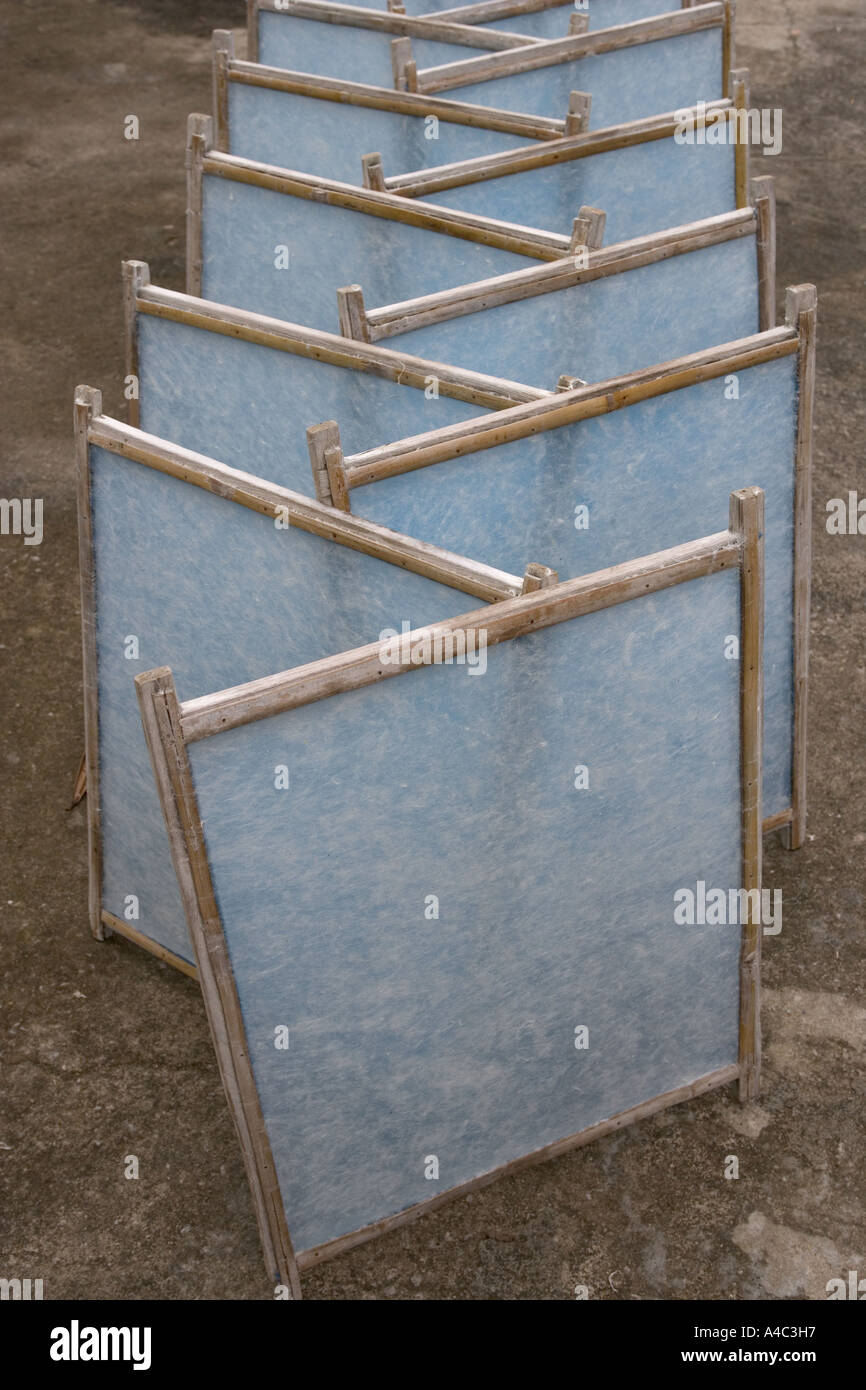 Drying Rice Paper Racks Chiang Mai Thailand Stock Photo - Alamy