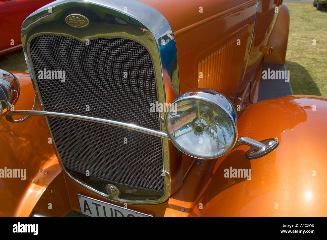Classic Ford Model T in metallic orange Stock Photo - Alamy