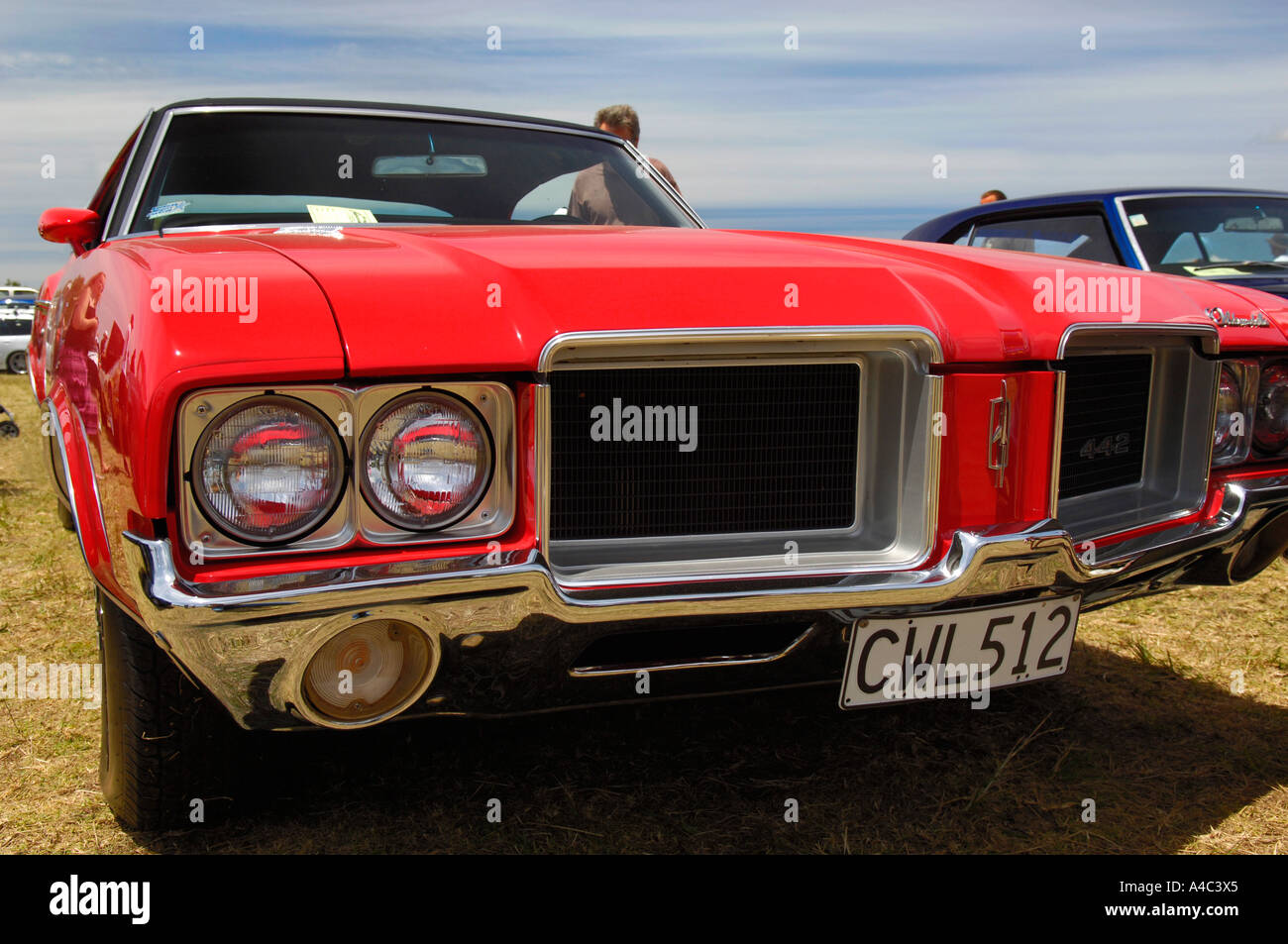 Red Pontiac GTO muscle car Stock Photo - Alamy
