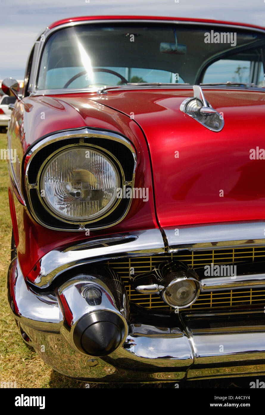 Classic metallic red Chevrolet Stock Photo - Alamy