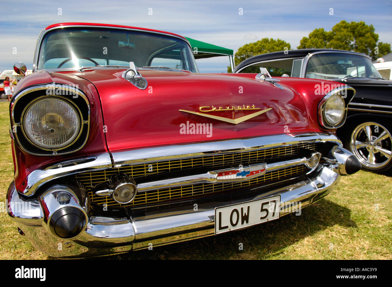 Classic metallic red Chevrolet Stock Photo - Alamy