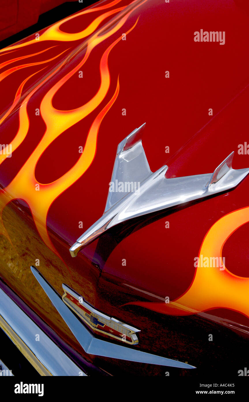 Yellow orange custom paint job hi-res stock photography and images - Alamy