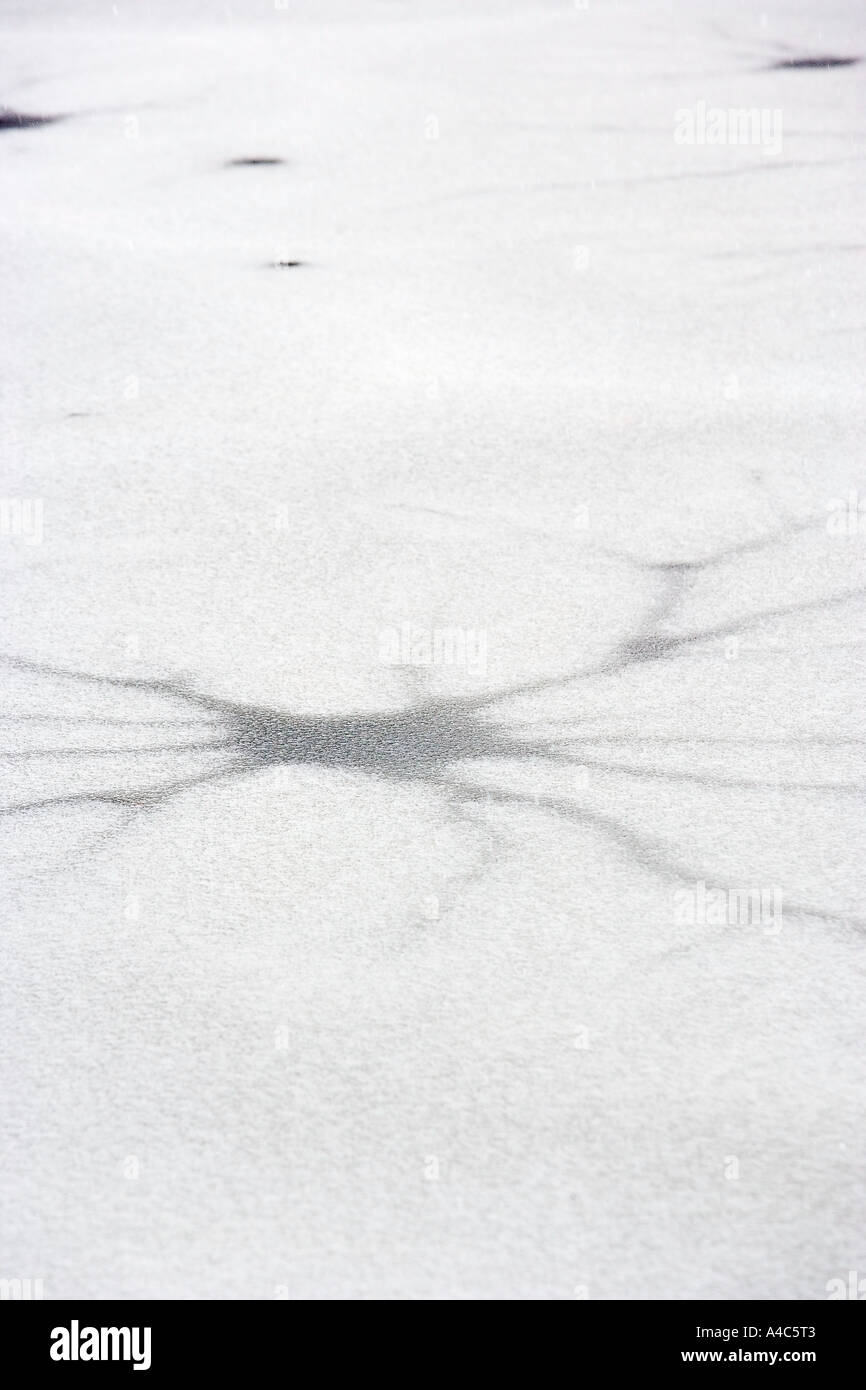 Snow on Ice Stock Photo - Alamy