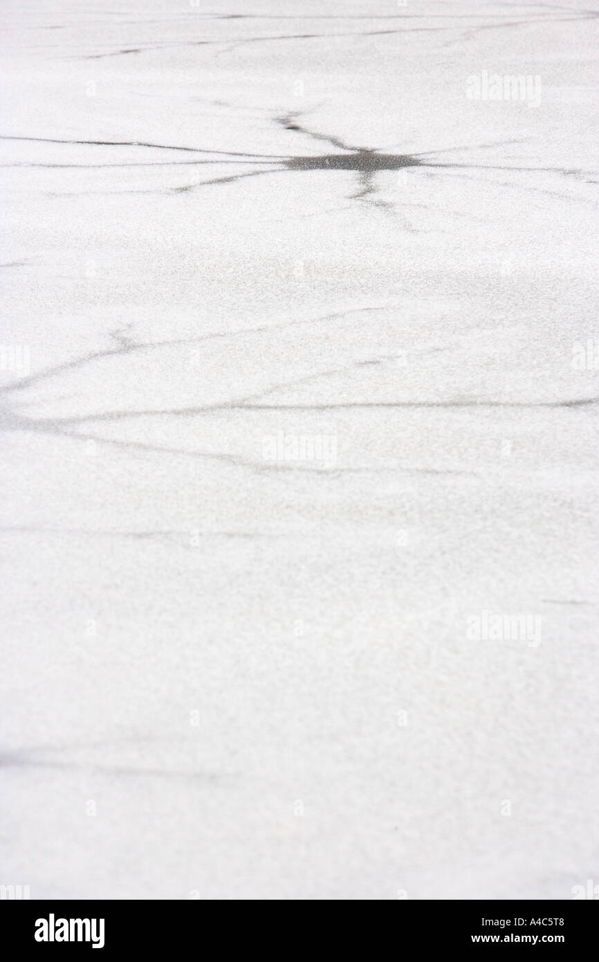 Snow on Ice Stock Photo - Alamy